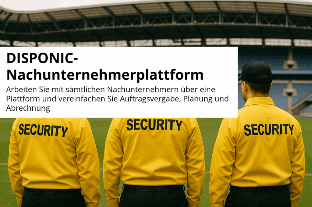 Ab April 2026: DISPONIC Nachunternehmer-Plattform